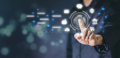 Futuristic Digital Processing Of Biometric Identification Fingerprint Scanner For Access