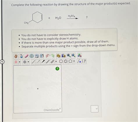 Solved Draw structure of the major product expected. | Chegg.com