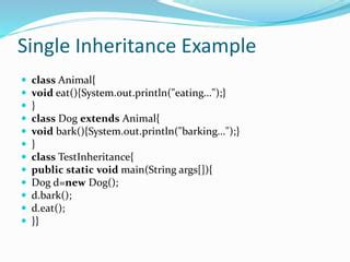 Types Of Inheritance In Java PPTX Programming Languages Computing