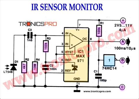 Ir Sensor Monitor Circuit Diagram Infrared Tronicspro