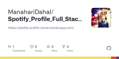 GitHub ManahariDahal Spotify Profile Full Stack App Https Spotify Profile Clone Herokuapp