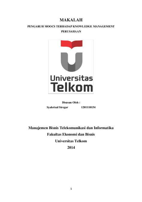 Doc Pengaruh Massive Open Online Courses Moocs Bagi Perusahaan