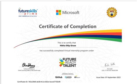Nikita Girase On Linkedin Microsoft Futurereadytalent Futureskillprime Githubindia Quess