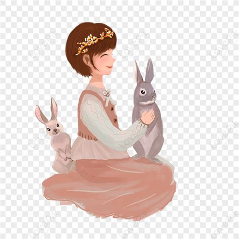 Easter Girl And Bunny Bunny Bunny Girl Png Image Image And Picture