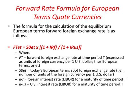 PPT The Forward Market And The Forward Exchange Rate PowerPoint Presentation ID 351757