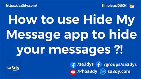 How To Use Hide My Message App To Hide Your Messages In Android YouTube