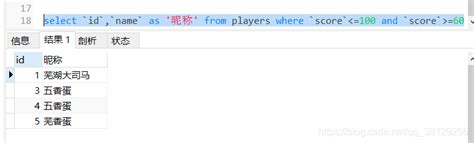 Mysql Where子句的逻辑运算符where 后面跟逻辑运算符 Csdn博客