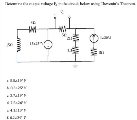 Solved Determine The Output Voltage V In The Circuit Below Chegg