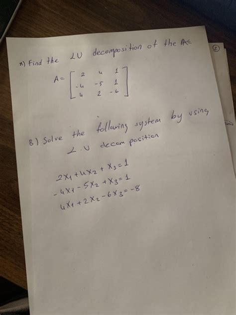 solved 3 1 points find the decomposition of the b