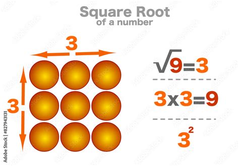 Square Root Number Radicand Radical Value Math Example Three Nine