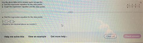 Solved Use The Given Data Set To Answer Parts A And B Chegg