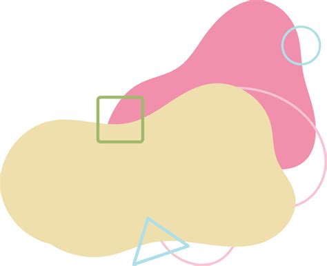 Organic Blob Shapes Hand Drawn Illustration PNG