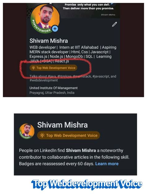 Shivam Mishra On Linkedin Topwebdevelopmentvoice Badge Top