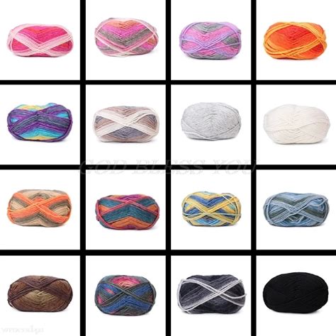 100 г ручная разноцветная пряжа для вязания крючком из смеси шерсти и кашемира