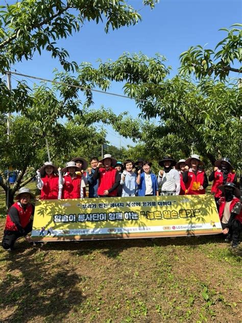 Lg에너지솔루션오창에너지플랜트 복숭아농가 일손돕기 활동