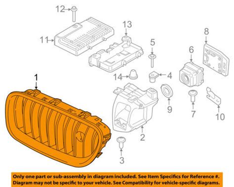 Oem Bmw X6 Right Passenger Side Grille 51137373690 For Sale Online Ebay