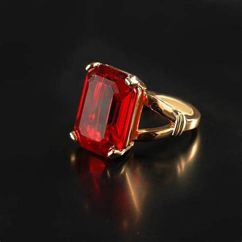 Elviras Magic Ruby Red Crystal Ring Gothic Jewelry Sweet Romance Sweet Romance Jewelry