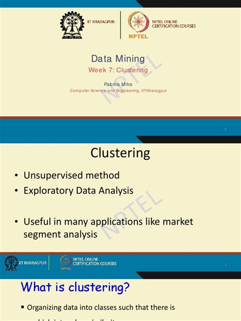 Week 07 Lecture Material Pdf Cluster Analysis Statistical Data Types