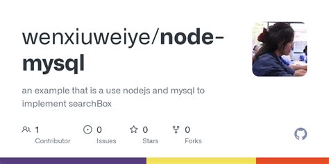 github wenxiuweiye node mysql an example that is a use nodejs and
