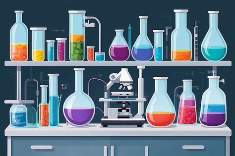 Premium Photo Lab Storage For Scientific Specimens Vector Flat Style Illustration