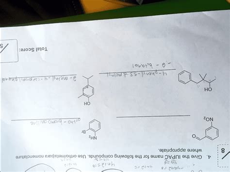 SOLVED: Give the IUPAC name for the following compounds. Use ortho/meta ...
