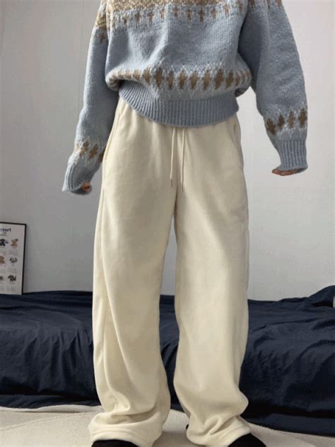 뽀글이 후리스 투웨이 조거팬츠 에이블리