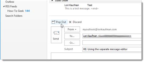 how to enable and disable the separate message editing window for