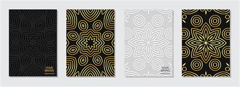 표지 세트 수직 템플릿 구호 기하학적 빈티지 배경 3d 패턴 엠보싱 모음 민족 장신구 아라베스크 만다라 동쪽 아시아 인도 멕시코