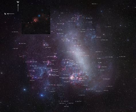 The Entire Large Magellanic Cloud With Annotations Ground Based Image