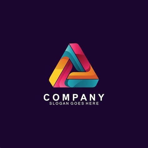 Premium Vector Colorful Modern Triangle Logo Design