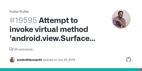 attempt to invoke virtual method android view surface android media