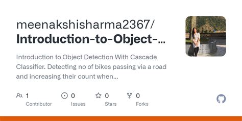 GitHub Meenakshisharma Introduction To Object Detection With Cascade Classifier