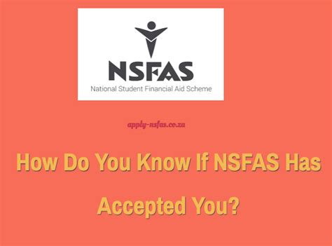 How Do You Know If Nsfas Has Accepted You Za