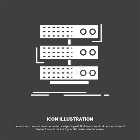 Server Storage Rack Database Data Icon Glyph Vector Symbol For Ui And Ux Website Or Mobile