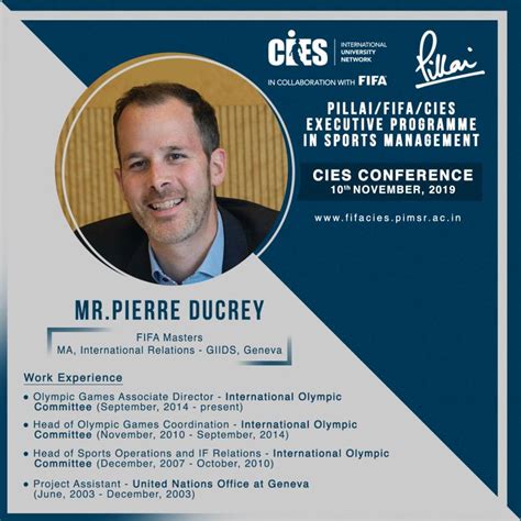 Pillai Campus Welcomes Mr Pierre Ducrey Associate Director Of The