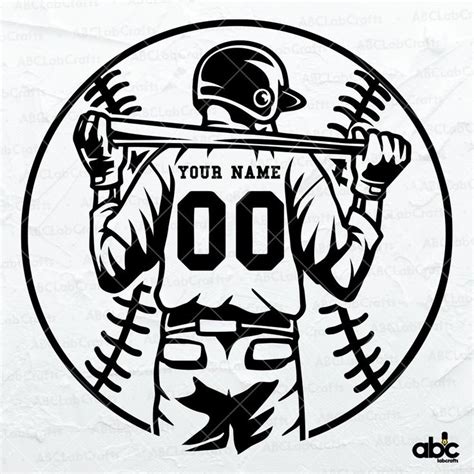 Baseball Player Svg File Personalized Name Svg Baseball Team Svg Baseball Dad Svg Clipart