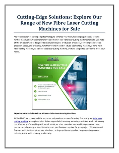 Ppt Cutting Edge Solutions Explore Our Range Of New Fibre Laser Cutting Machine Powerpoint