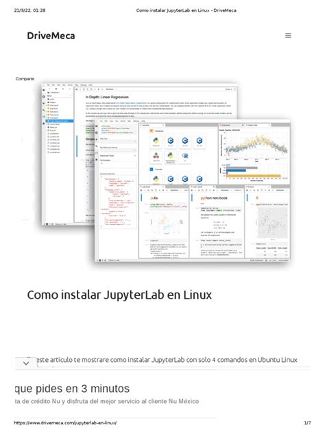 Como Instalar Jupyterlab En Linux Drivemeca Pdf Software Libre Contenido Libre