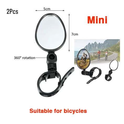 오토바이 백미러 핸들 바 엔드 미러 모토 액세서리 범용 오토바이 핸들 바 원형 78 인치 핸들 바 16mm 2 개 1 쌍