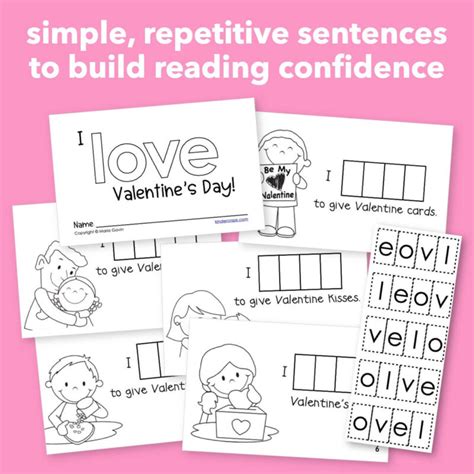 Valentines Day Emergent Reader For Sight Word Love I Love Valentine