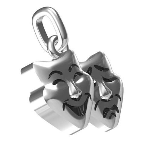 Happy And Sad Face Mask Pendant 3d Model 3d Printable Cgtrader