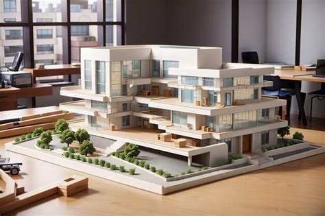 Premium Photo Mockup Of Architecture Building Model