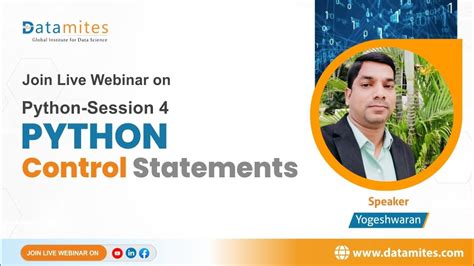 Webinar On Python Control Statements Session 4 Youtube