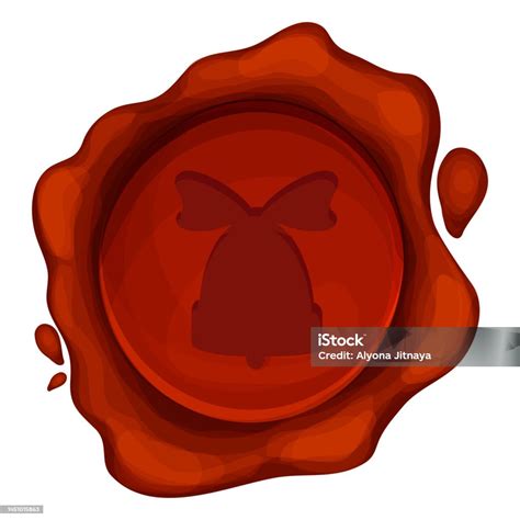 흰색 배경에 격리된 만화 스타일의 산타클로스 둥근 그루터기 붉은 색이 있는 크리스마스 왁스 물개 장식 인사말 새해 벡터 그림