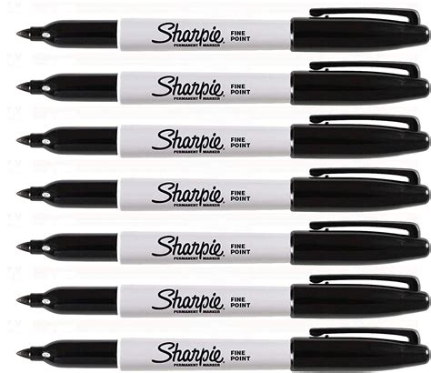 Sharpie Black Markers Fine Point Tip Permanent Markers 7