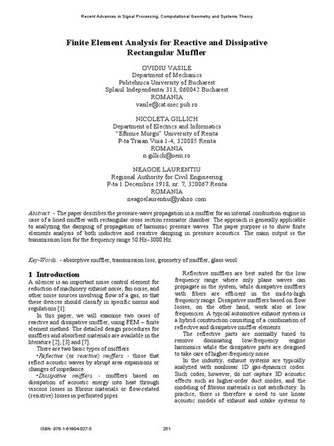 finite element analysis for reactive and pdf resonance acoustics