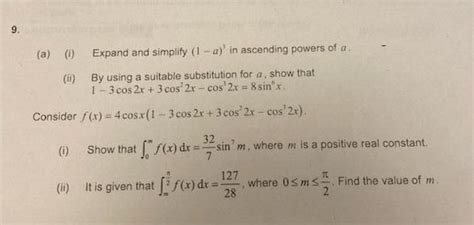 solved a i expand and simplify 1−a 3 in ascending