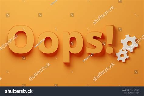Warning Text Error Gear Orange Background Stock Illustration 2174185365 Shutterstock