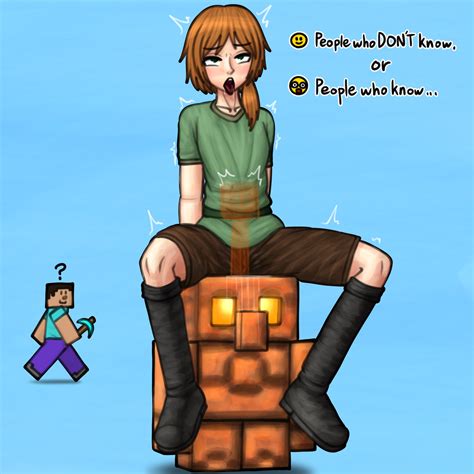 Rule 34 1girls Abs Alex Minecraft Breasts Copper Golem Dildo Dildo Insertion Dildo Sitting