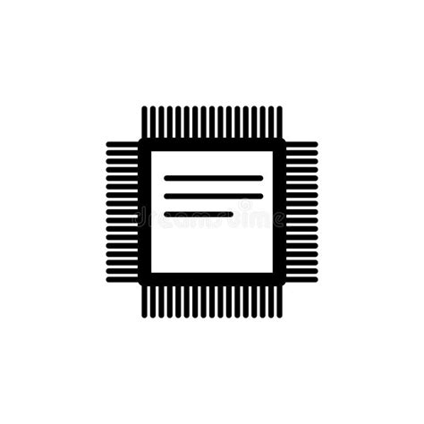 Chip Cpu Microchip Processor Technology Icon Glyph Vector Symbol For Ui And Ux Website Or
